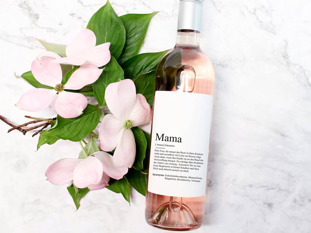 Label Wine Bottle Mom Definition | Bottle Label Souvenir Gift Little ...