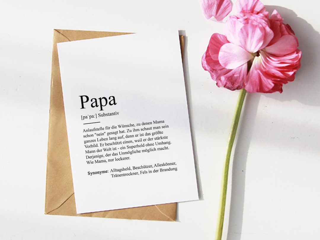 CARD "papa" | Thank You | Father's Day | Best Dad | Gift | Announcement ...