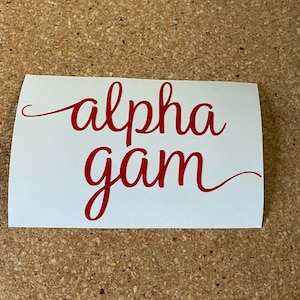Alpha Gamma Delta/alpha Gam Sorority Decal - Etsy
