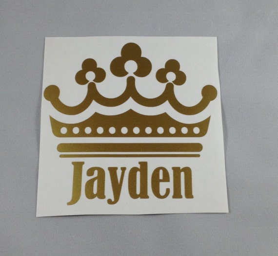 Princess/crown Name Decal 4x4 | Etsy