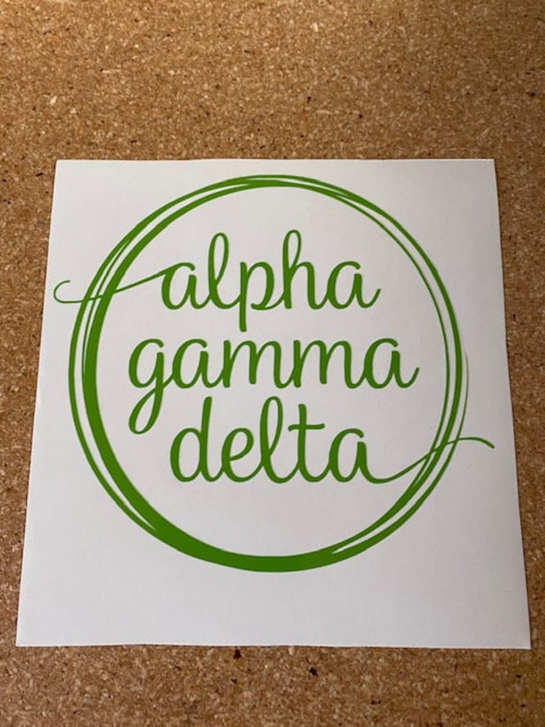 Alpha Gamma Delta/alpha Gam Sorority Decal - Etsy