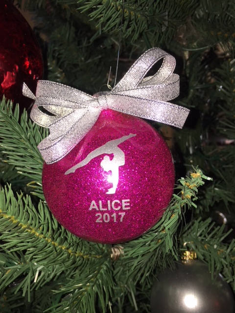 3 Personalized Gymnastics/gymnast Christmas Ornament - Etsy