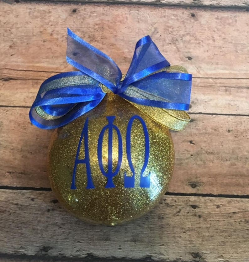 4 Alpha Phi Omega Sorority Glitter Christmas Ornament - Etsy