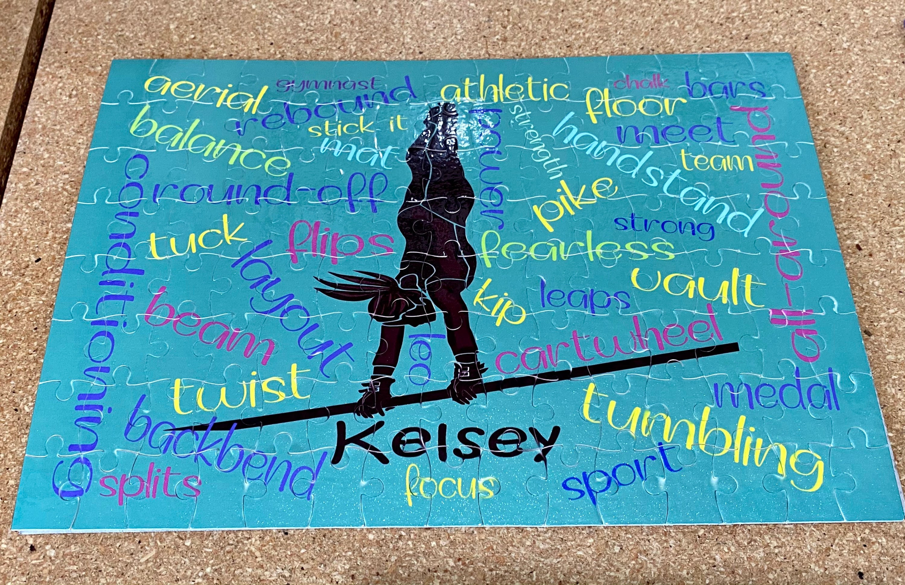Personalized Gymnastics/gymnast Puzzle 8x11.5 120 Pieces | Etsy