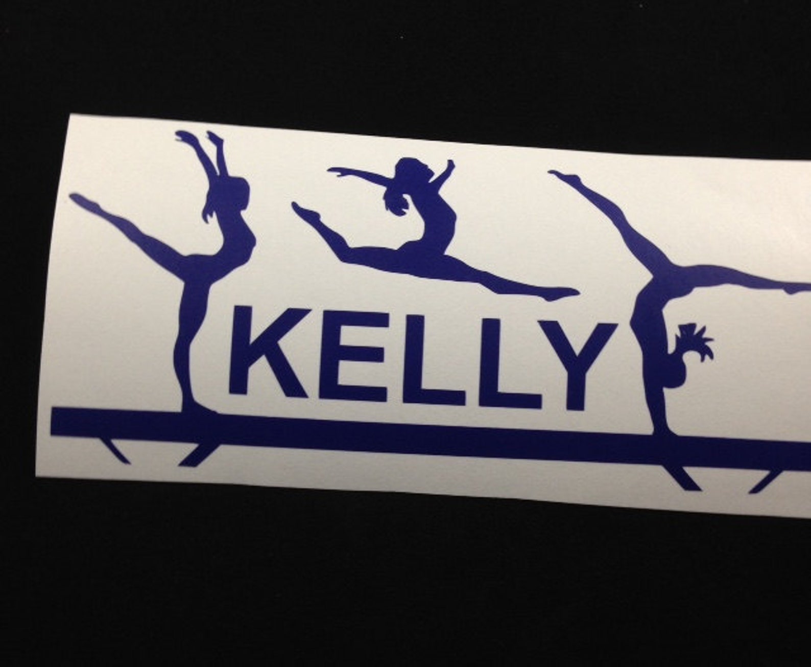 Personalized Gymnastics Beam Decal 2.5x5.5 | Etsy