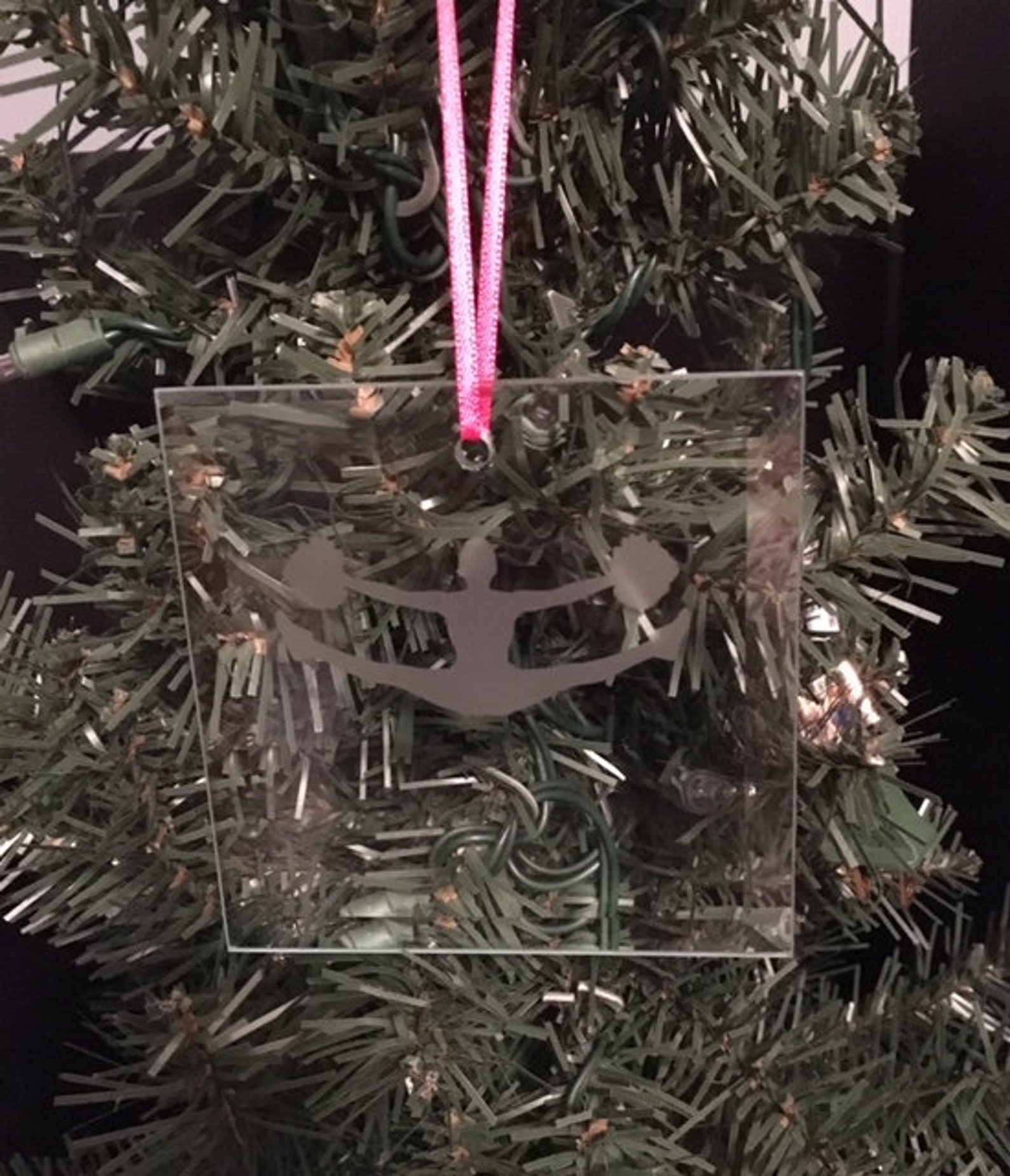 Cheerleader/cheer Team/cheer Personalized Glass Etched Christmas ...
