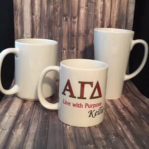 Alpha Gamma Delta Personalized Coffee Mug 3 Different Sizes Available ...