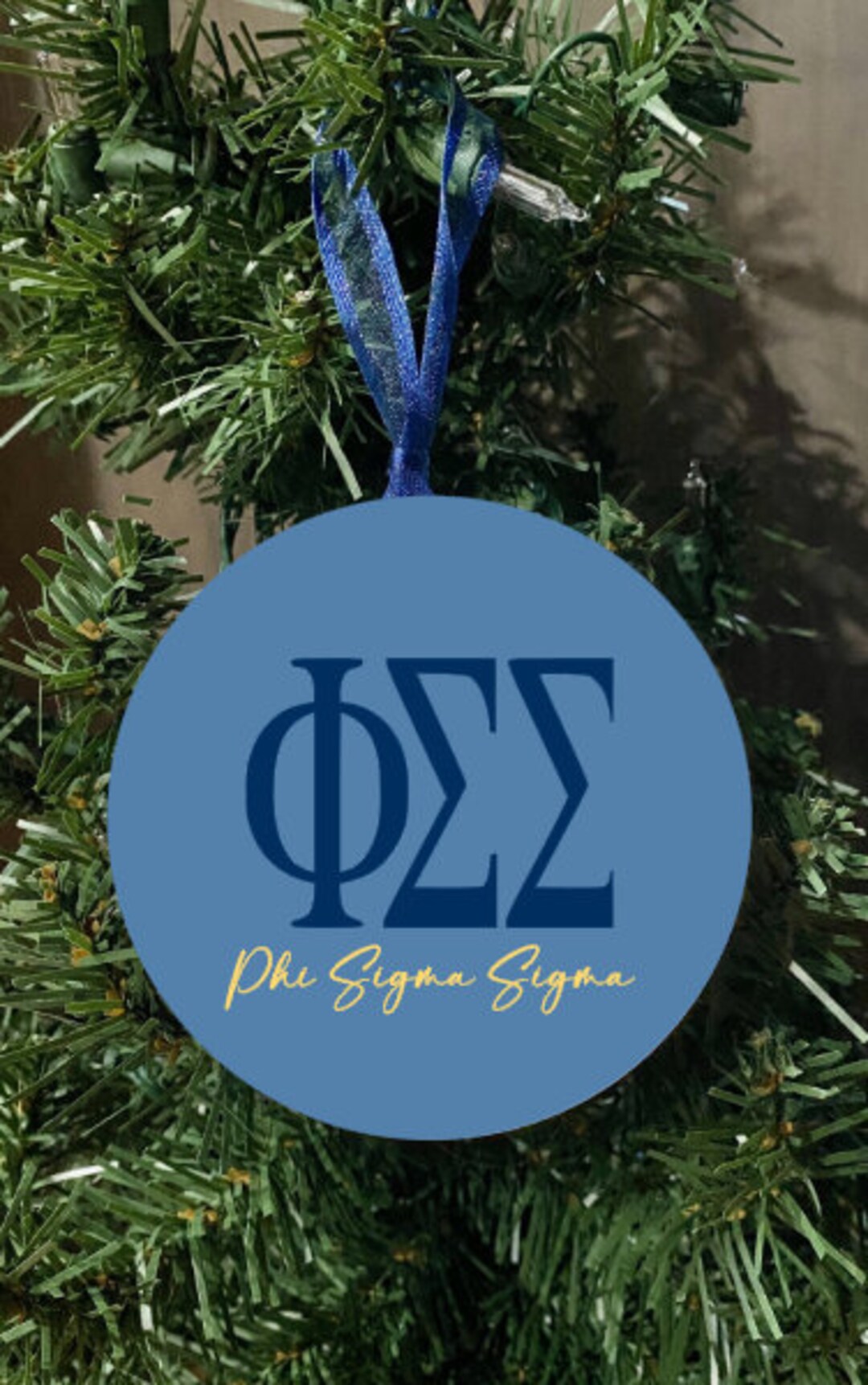 Phi Sigma Sigma Sorority Custom Flat Aluminum Christmas Ornament ...