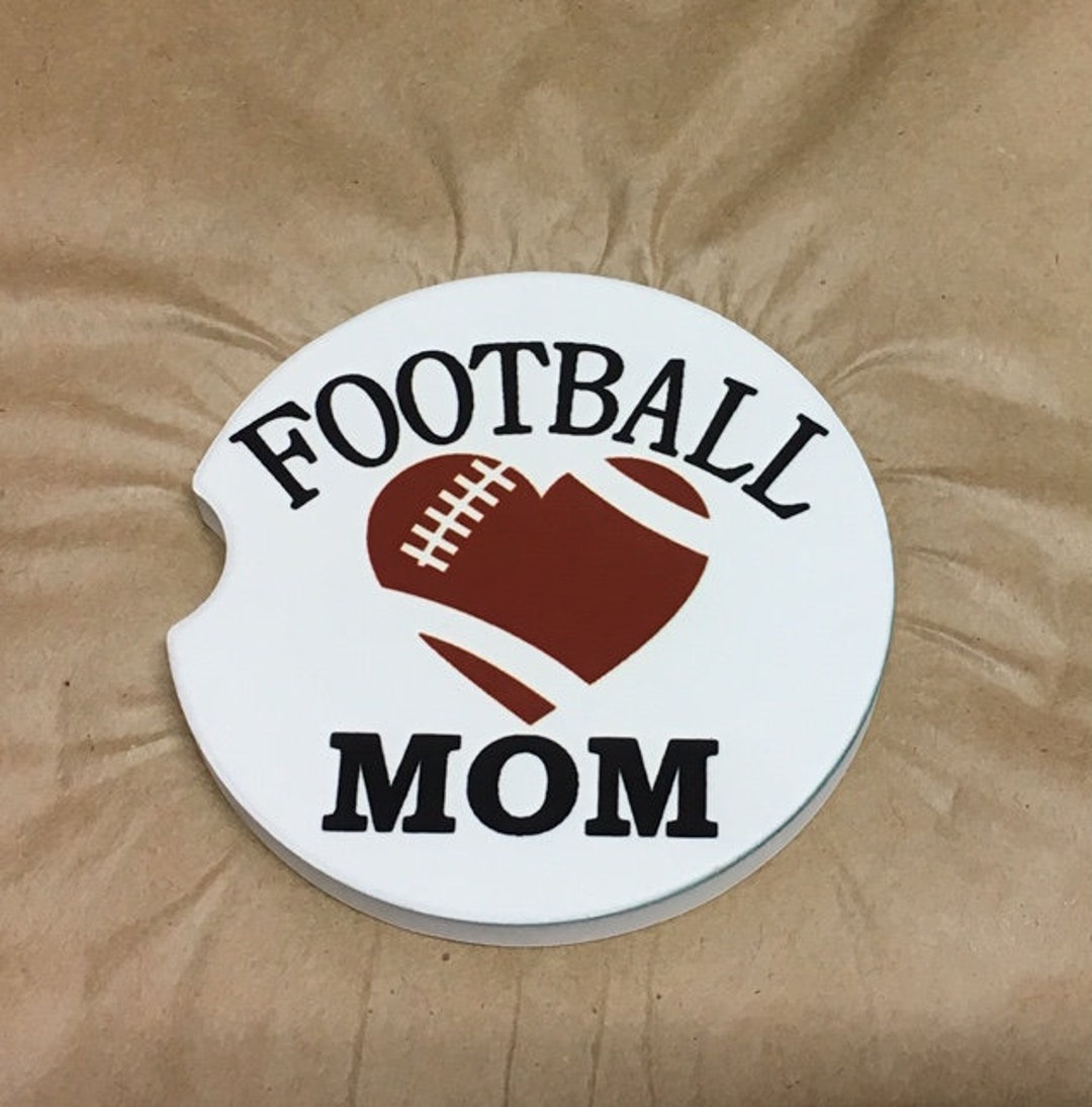 Football Mom Car Coaster/car Cup Holder - Etsy