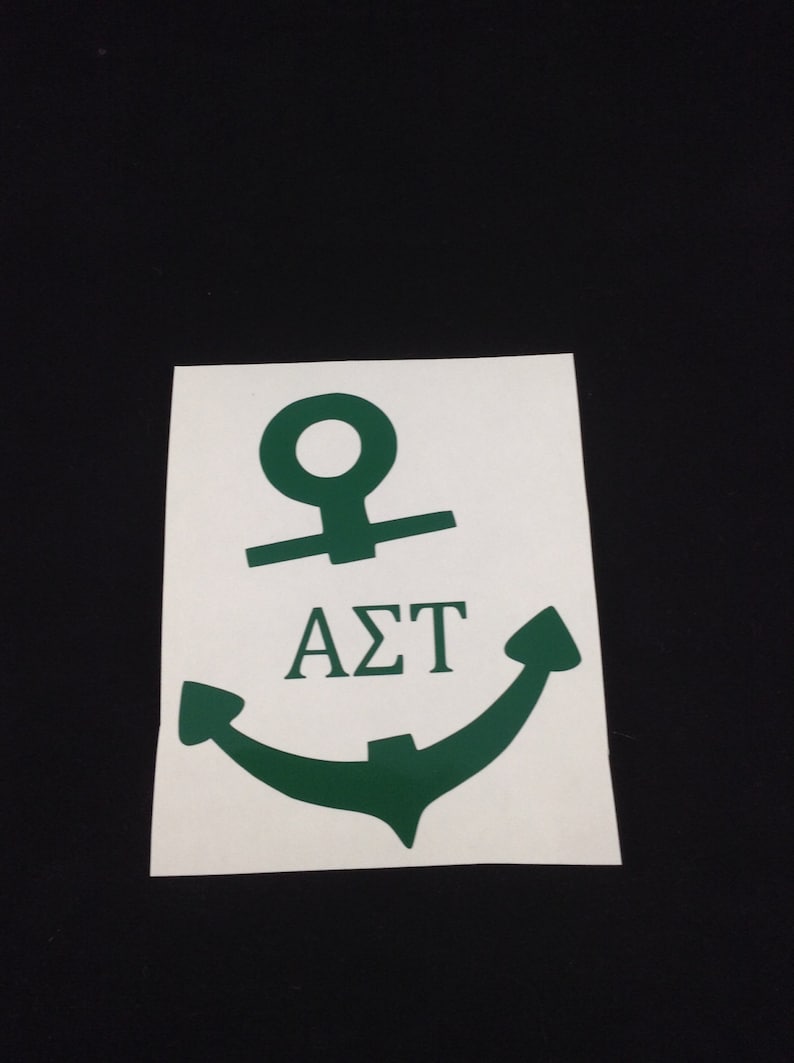 Alpha Sigma Tau Sorority Anchor Decal 4x4 | Etsy