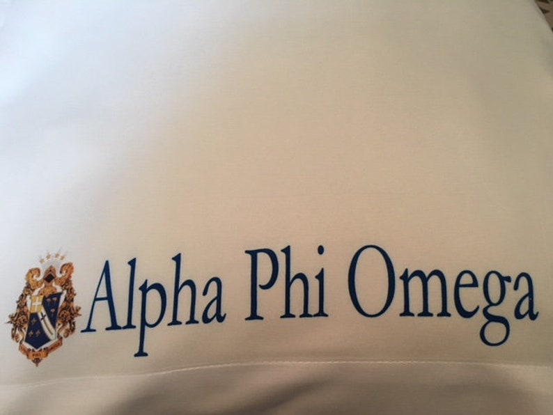 Alpha Phi Omega Personalized Sorority Standard Pillowcase | Etsy