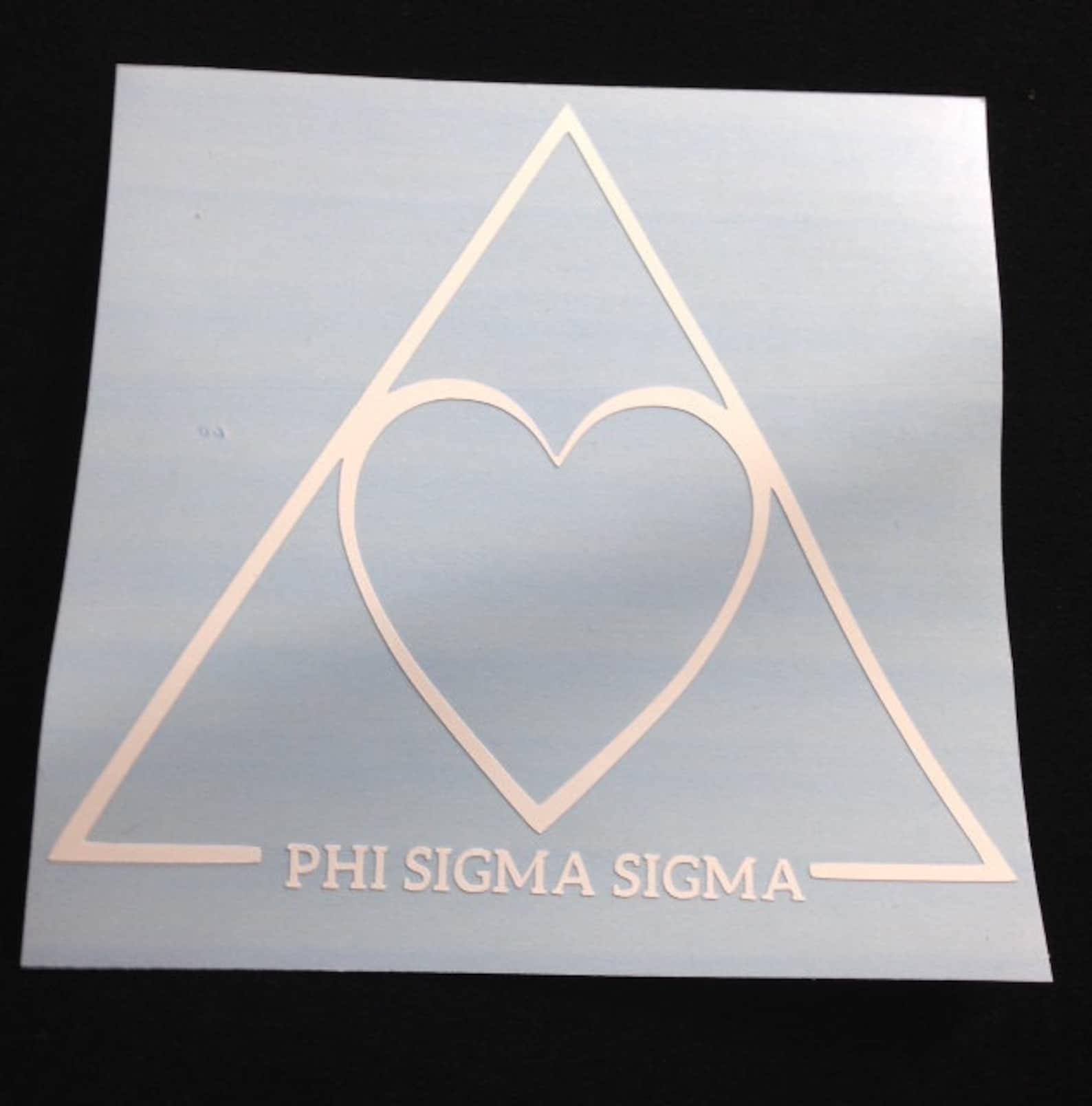 Phi Sigma Sigma Heart/triangle Sorority Decal Laptop Tumbler - Etsy