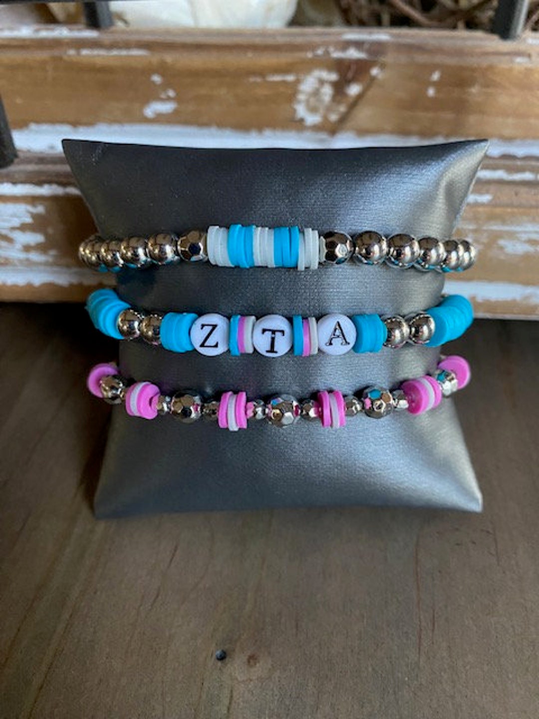 Zeta Tau Alpha/zta Custom Bracelet-officially Licensed-sorority Greek ...