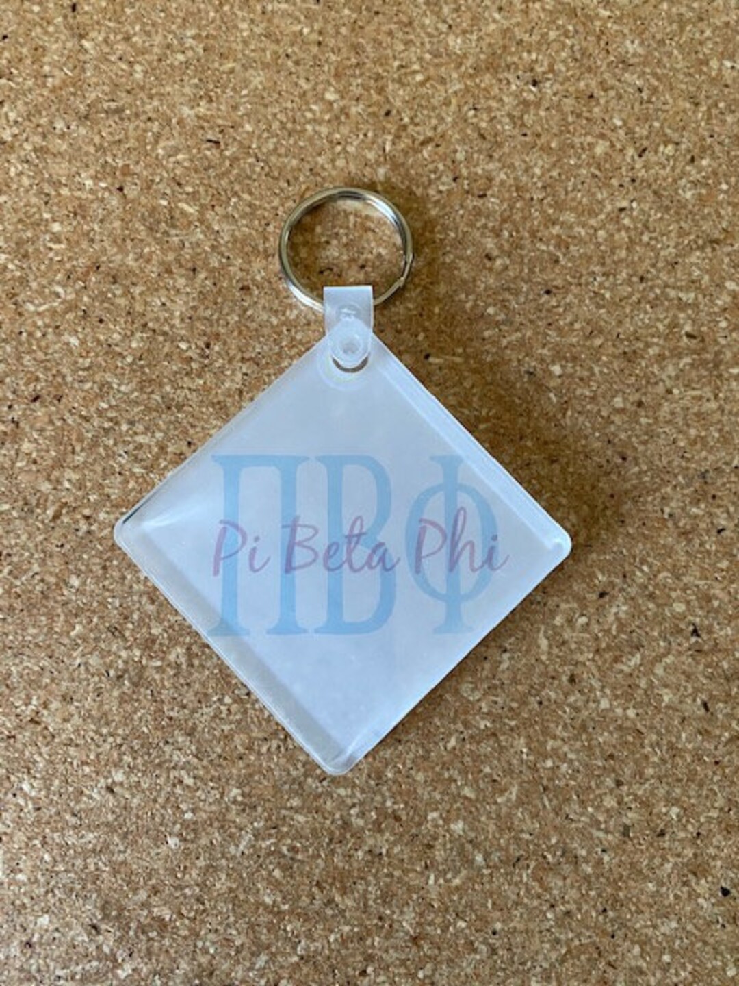 Pi Beta Phi Sorority Diamond Shape Keychain/keyfob - Etsy