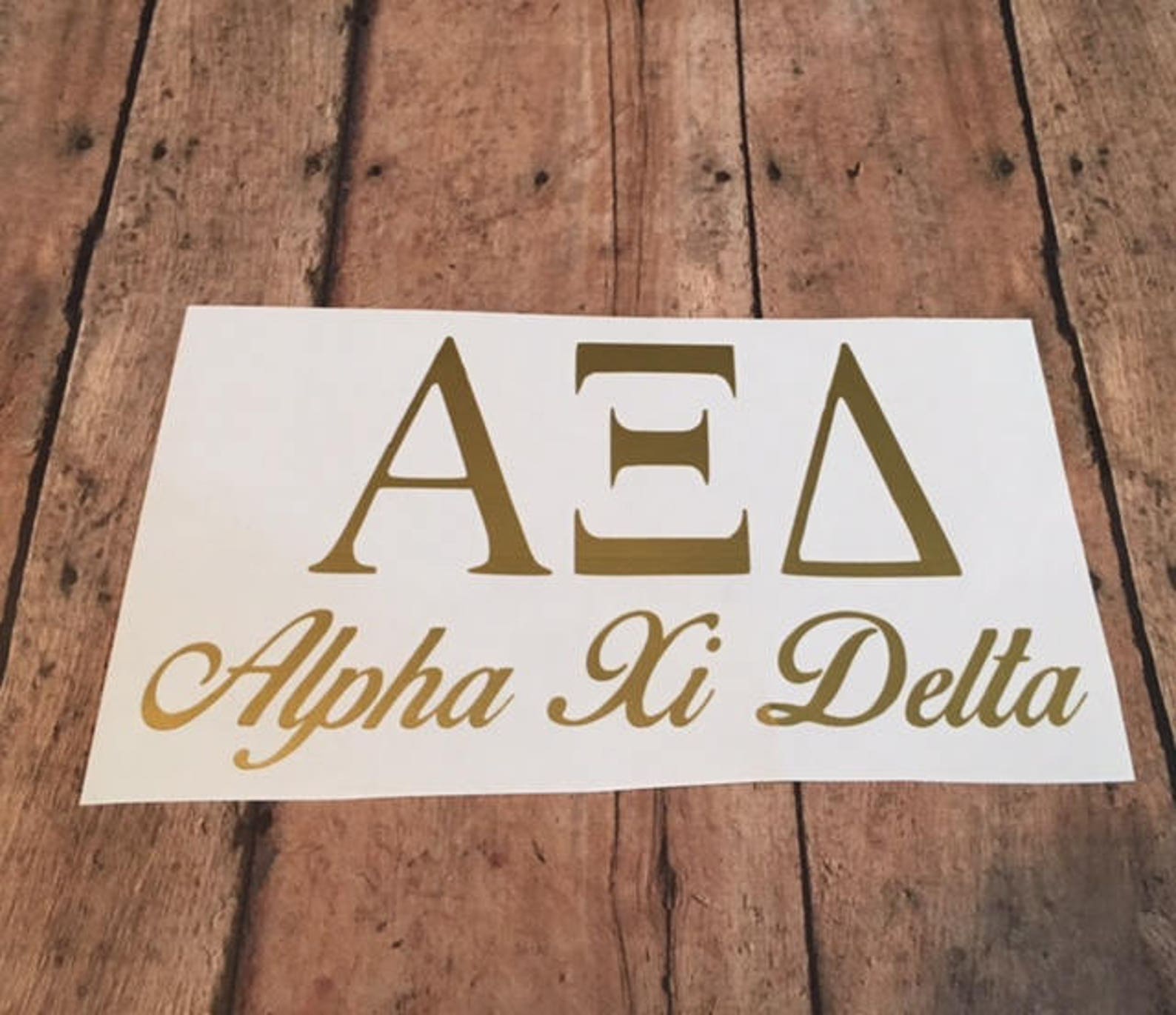 Alpha Xi Delta Sorority Decal 3x5.5" Car/computer/tumber/cup/mug/mirror ...