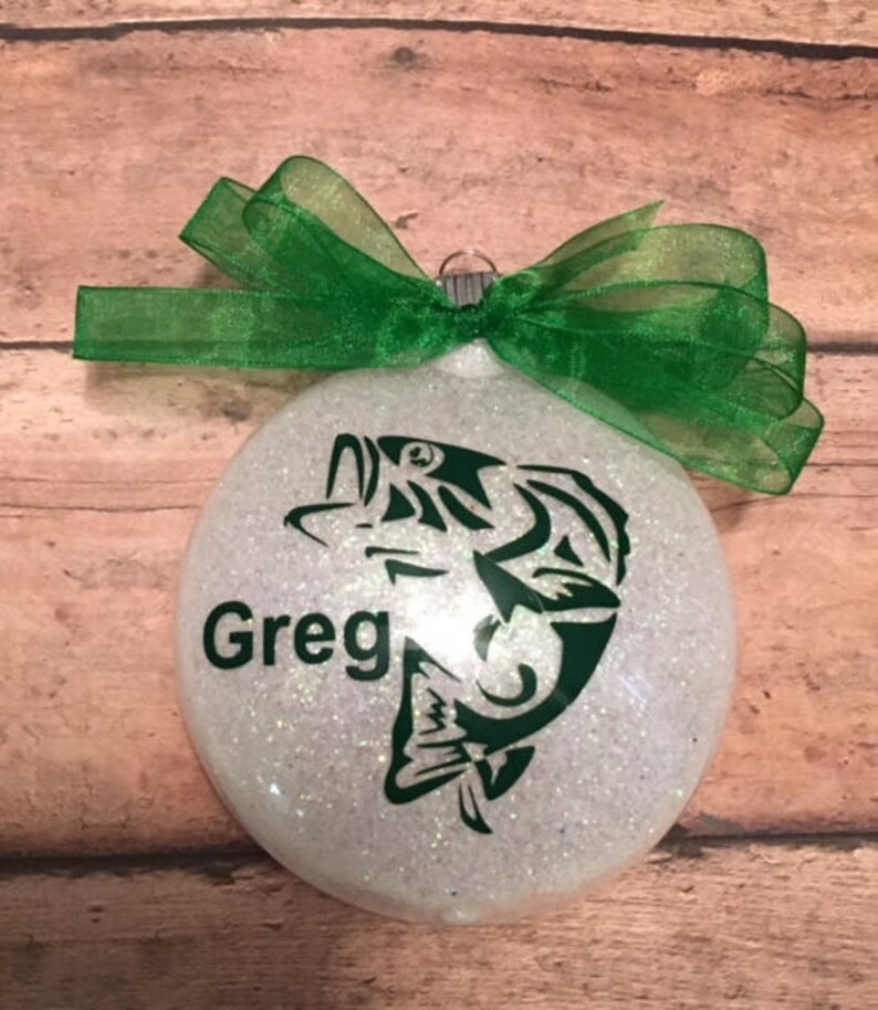 4 Personalized Bass Fish/bass Fisherman Christmas - Etsy