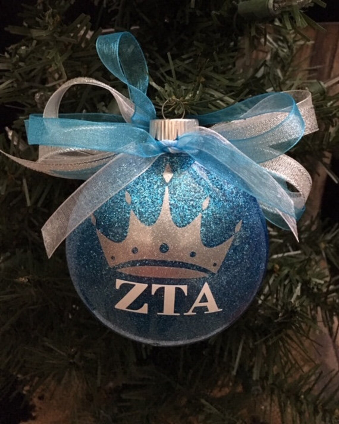3 Zeta Tau Alpha Sorority Crown Glitter Christmas | Etsy