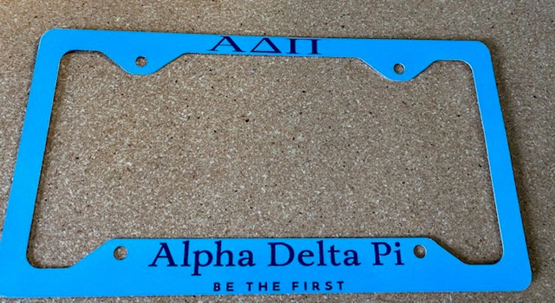 Custom Sorority License Plate Frame - Etsy