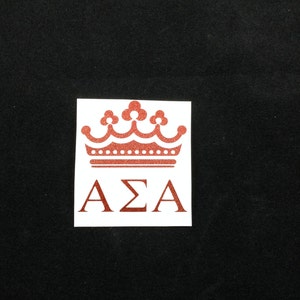 Alpha Sigma Alpha Sorority Crown Decal - Etsy