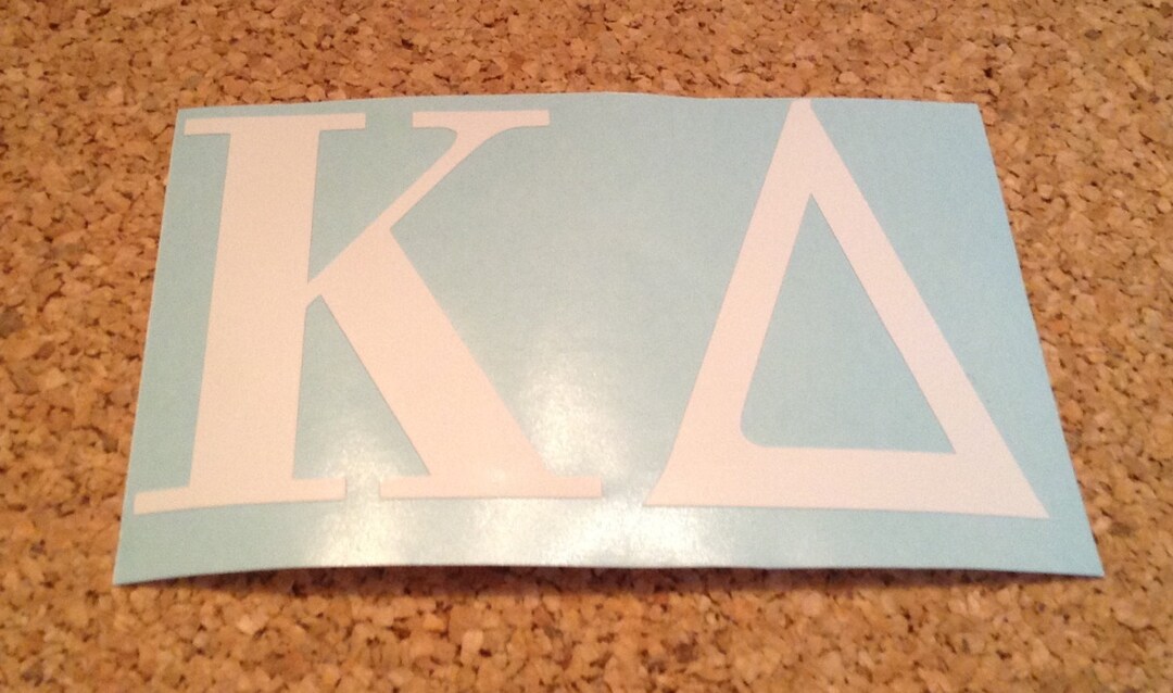 Kappa Delta KD Sorority Decal 2x3" Regular Color and Glitter Vinyl and ...