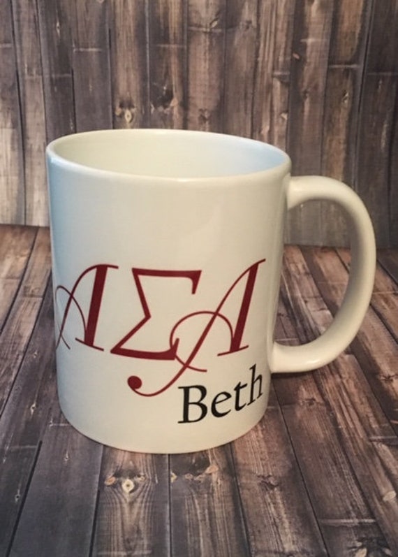 Alpha Sigma Alpha Sorority Personalized Coffee Mug 3 Different | Etsy
