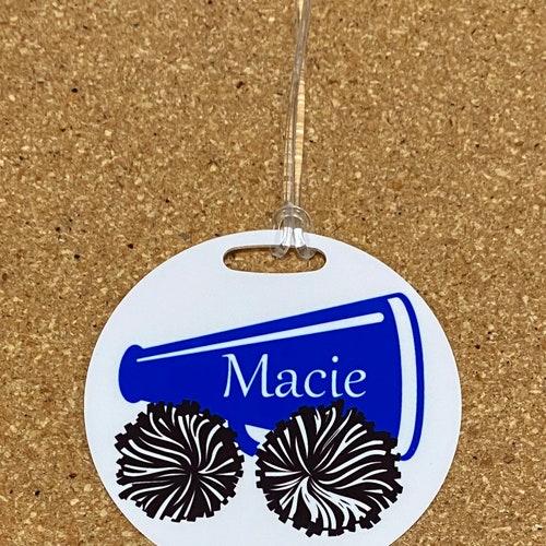 Cheerleading Bag Tag Personalized Cheer Tag Cheer Luggage - Etsy