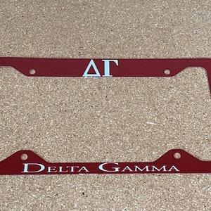 Custom Sorority License Plate Frame - Etsy
