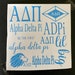 10 Alpha Delta Pi Sorority Decals/ Alpha Delta Pi Decals Pack/sorority ...
