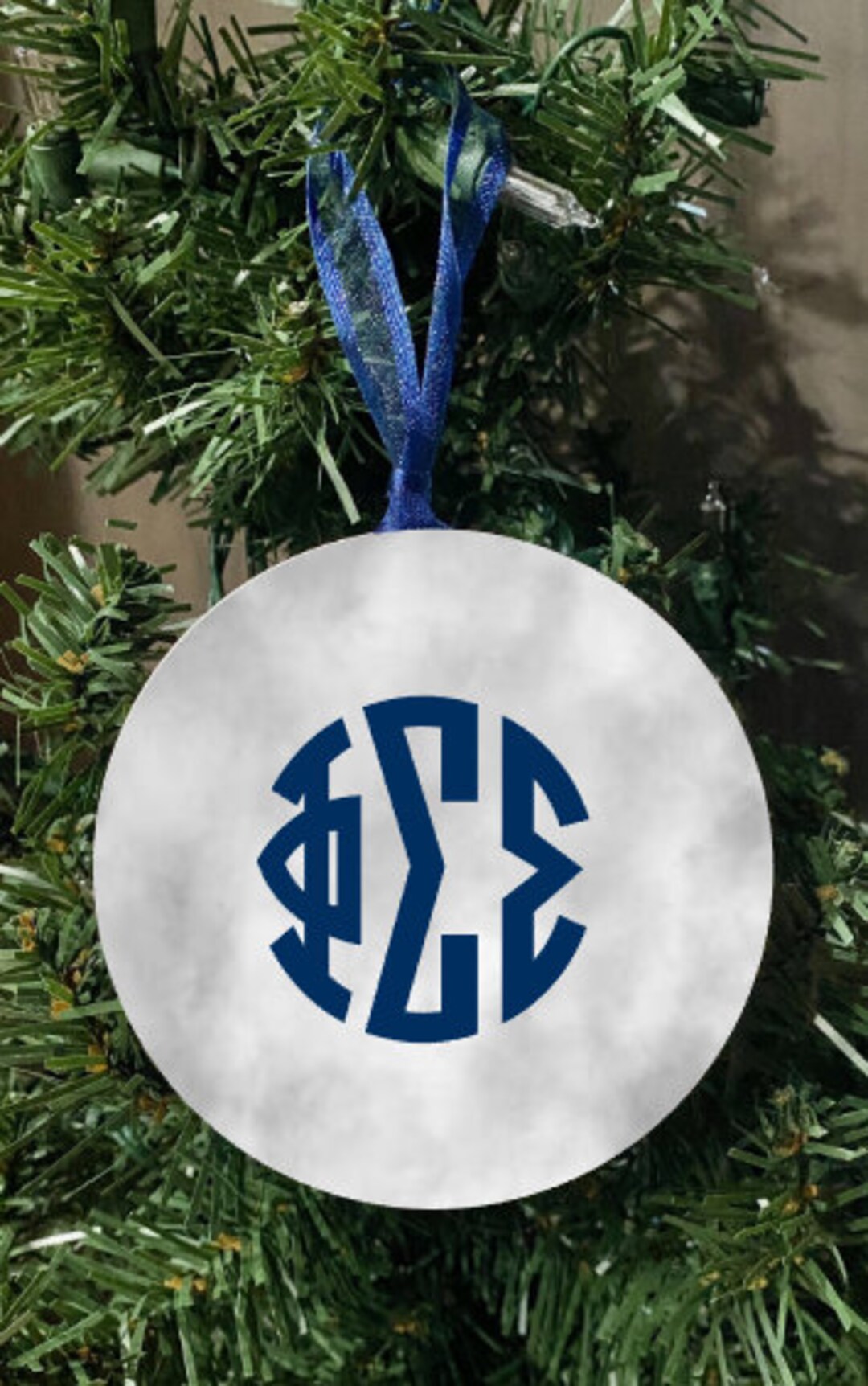Phi Sigma Sigma Sorority Custom Flat Aluminum Christmas Ornament ...