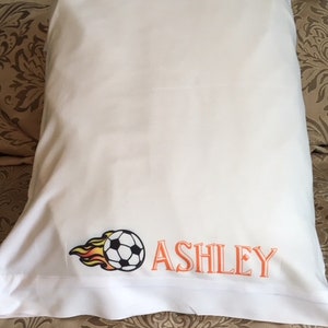 Soccer/soccer Player/soccer Travel Team Themed Standard Pillowcase - Etsy