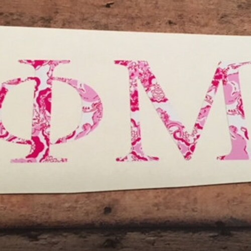 Phi Mu Sorority Pink Stars and Lips Sticker / Decal 3 Wide | Etsy