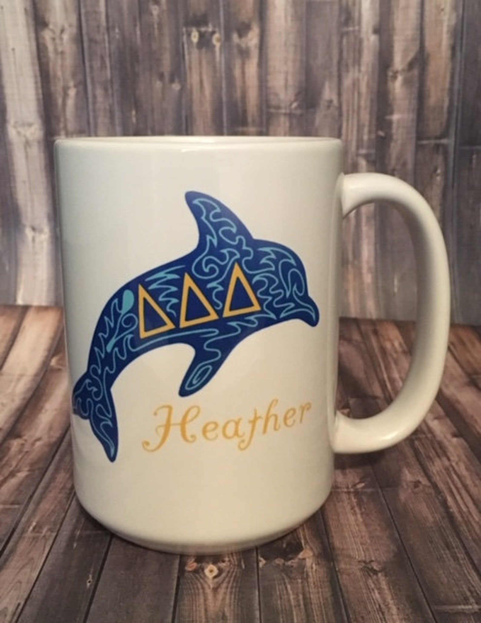 Delta Delta Delta/tri Delta Dolphin Sorority Personalized - Etsy