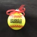 3" Personalized Softball/softball Player/softball Team Glitter ...