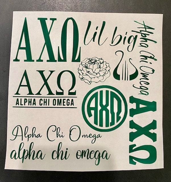 11 Alpha Chi Omega Sorority Decals/ Alpha Chi Omega Decals - Etsy