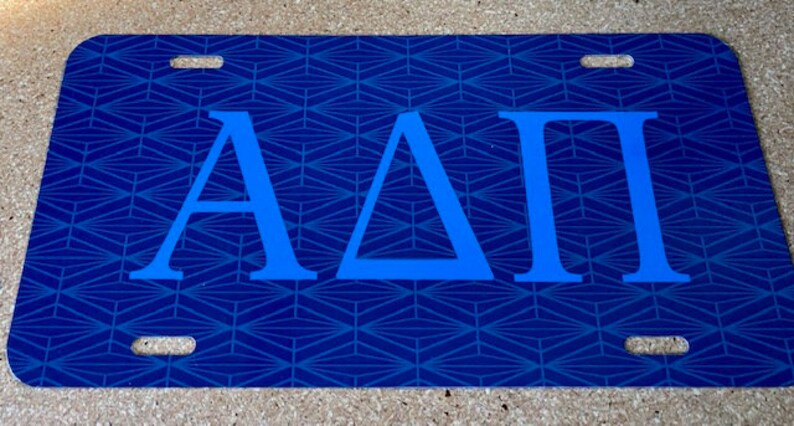 Alpha Delta Pi Aluminum Sorority License Plate/personalized Car Tag - Etsy