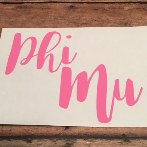 Phi Mu Decal - Etsy