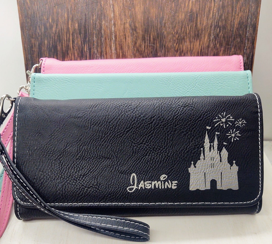 Personalized Disney Cinderella Castle Custom Wallet Engraved Name ...