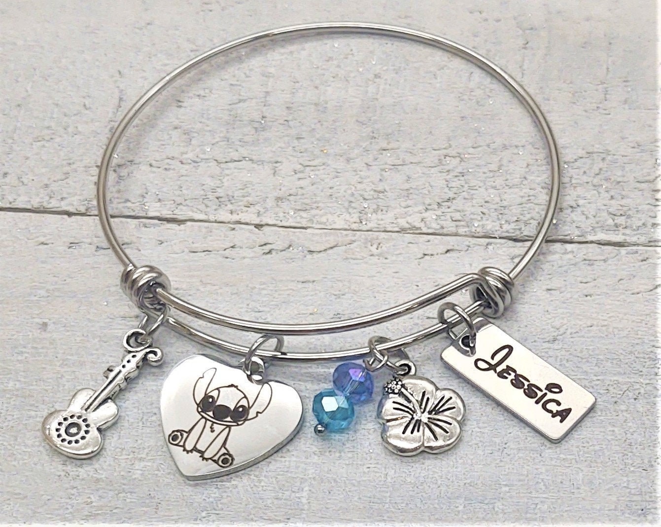 Personalized Custom Engraved Name Charm Lilo & Stitch Charm - Etsy