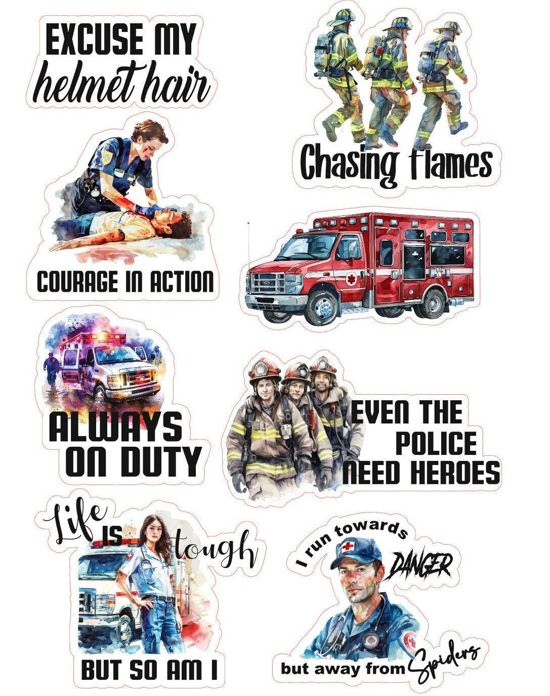 46 EMS Stickers, First Responder Decals, Gene Pool Life Guard ,humorous ...