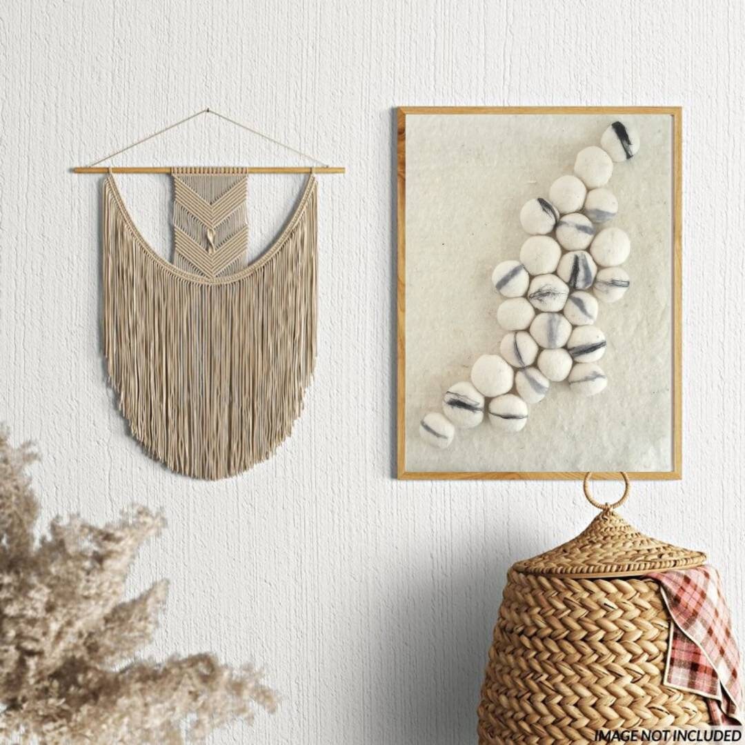 Minimalist Felt Art, Wool Pebbles Wall Art, 2D Nature Felt Picture ...