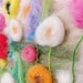 Wild Flowers Wool Painting Landscape Needle Felted Hoop Art, Botanical ...