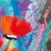 Red Poppy Original Abstract Wet Felted Wool Painting, Botanical ...