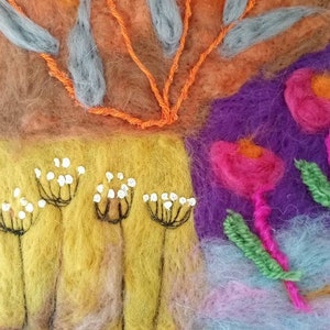 Whimsical Landscape Wool Painting, Etsy's Pick, Botanical Felt Art ...