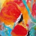Red Poppy Original Abstract Wet Felted Wool Painting, Botanical ...