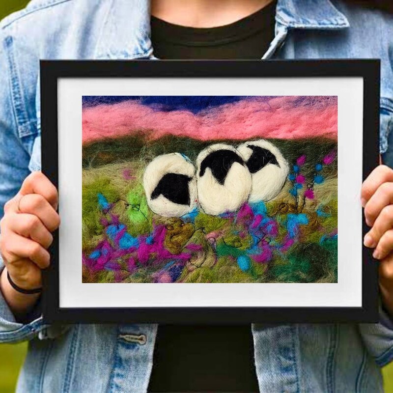 Needle Felted Pictures - Etsy UK