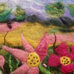 Colorful Valley, Landscape Abstract Wool Painting, Wool Picture. - Etsy