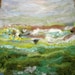 Green Fields Landscape Wool Painting, Abstract Felt Art, Needle Felted ...