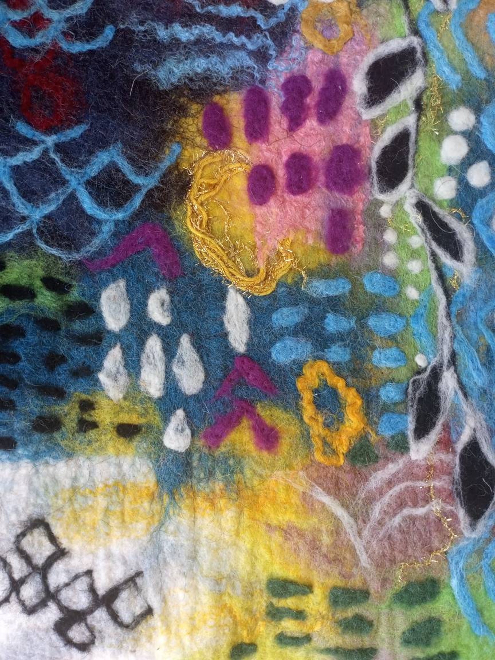 Colors wool Painting Abstract Felt Art Felted Wall Art | Etsy