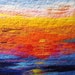 ROMANTIC SUNSET, Felt Wall Art, Needle Felted Sunset Wool Painting ...