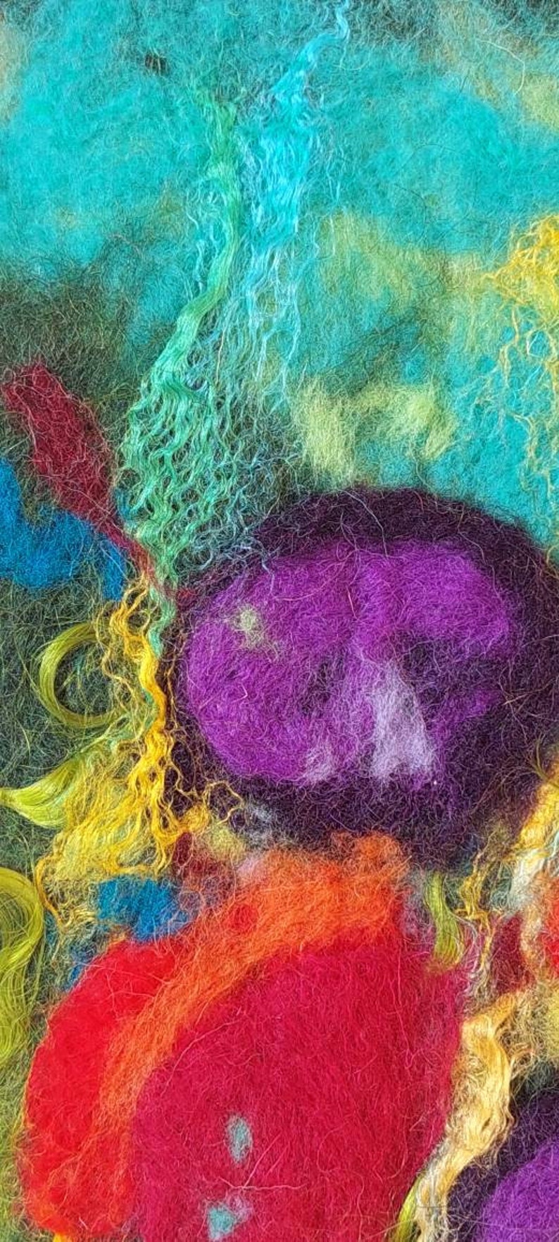 Red Sky Landscape Needle Felted Wool Art Abstract Nature - Etsy